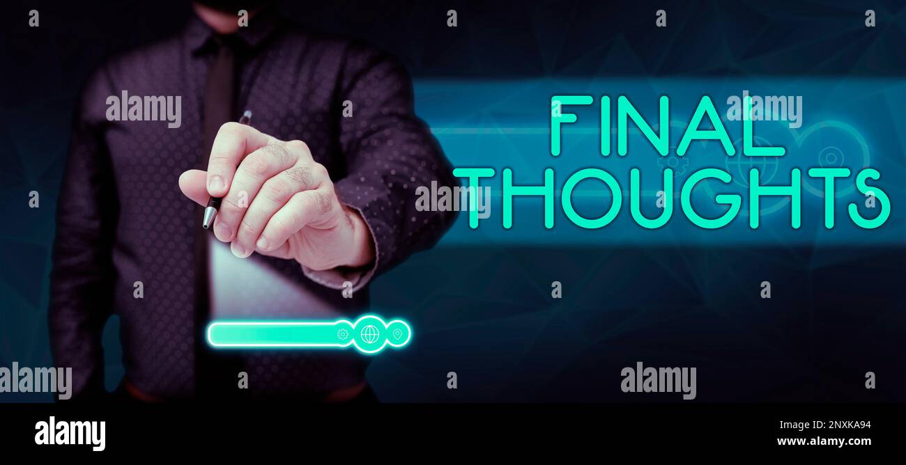 Conceptual display Final Thoughts. Business overview Conclusion Last ...