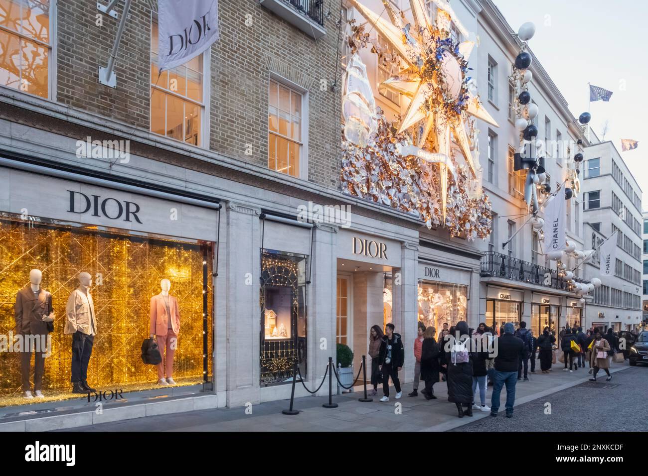 England, London, Piccadilly, New Bond Street, Exterior Façade View of ...