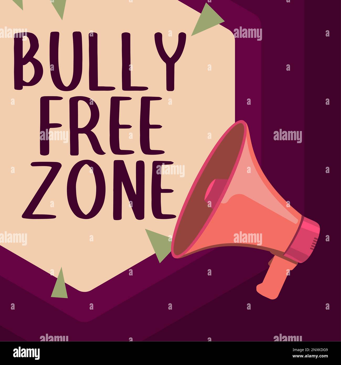 Inspiration showing sign Bully Free Zone. Business approach Be ...