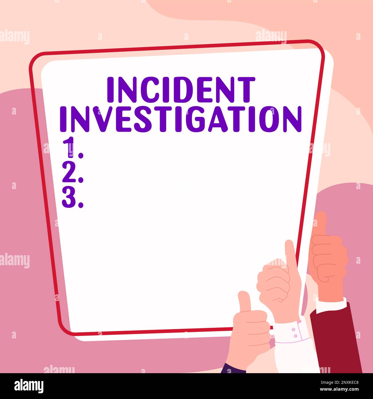 Text caption presenting Incident Investigation. Internet Concept responsible for the integrity ...