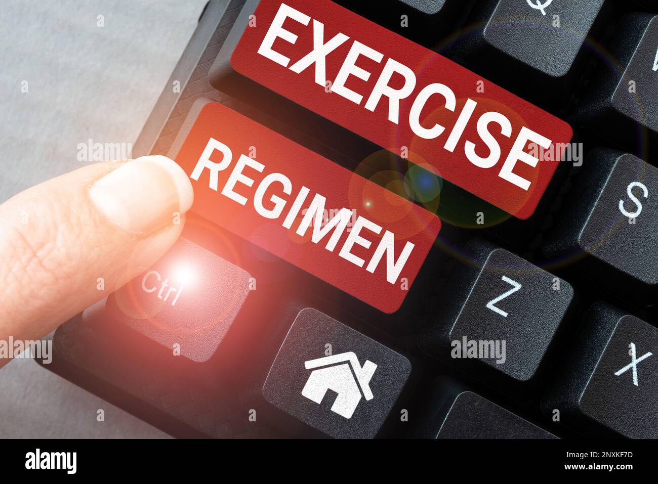 Conceptual display Exercise Regimen. Word for move body energetically ...