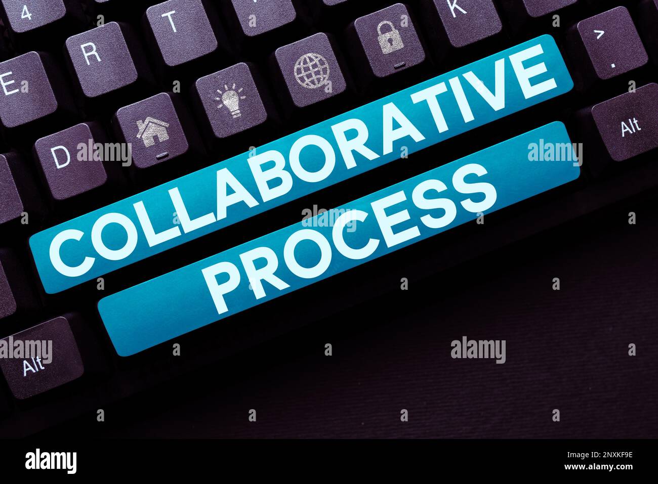 Hand writing sign Collaborative Process. Conceptual photo people and ...