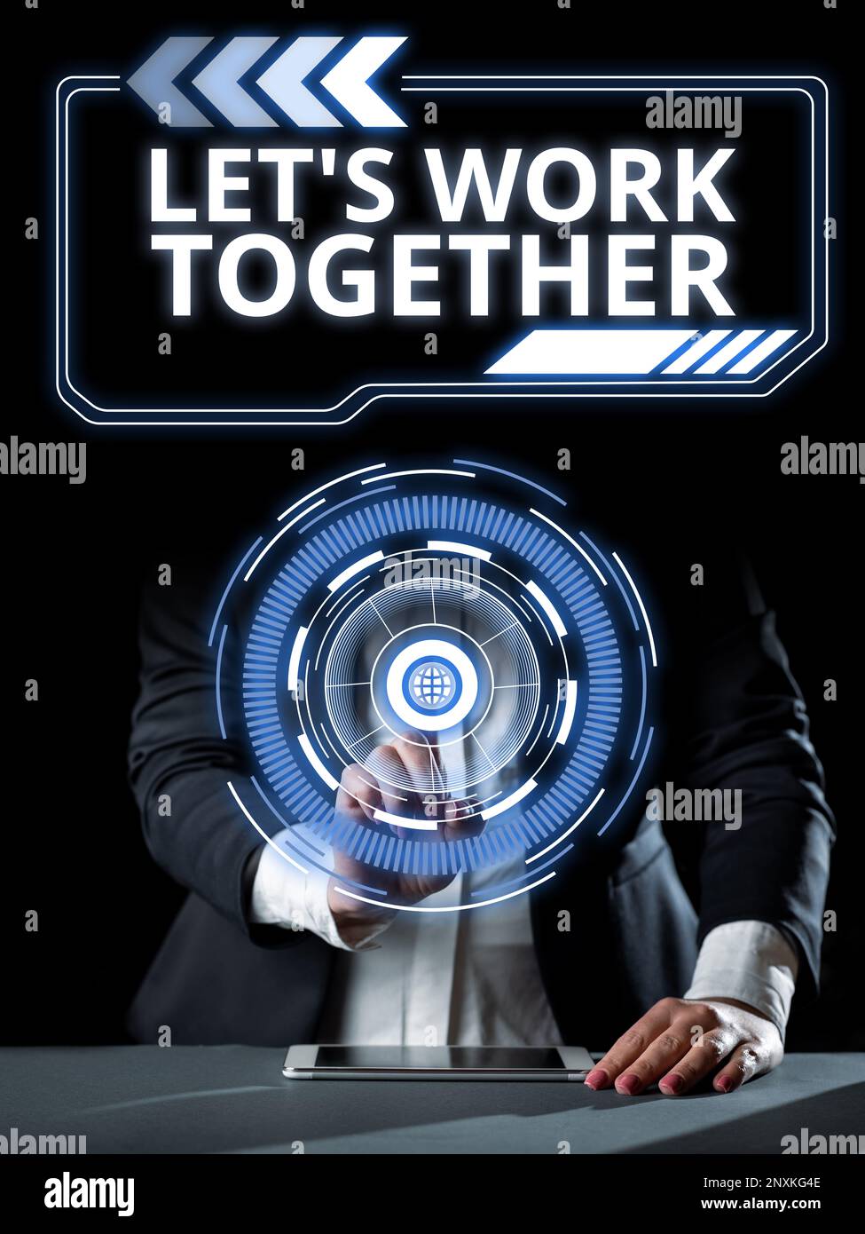 Handwriting text Let's Work Together. Business idea Unite and Join Forces to Achieve a Common ...