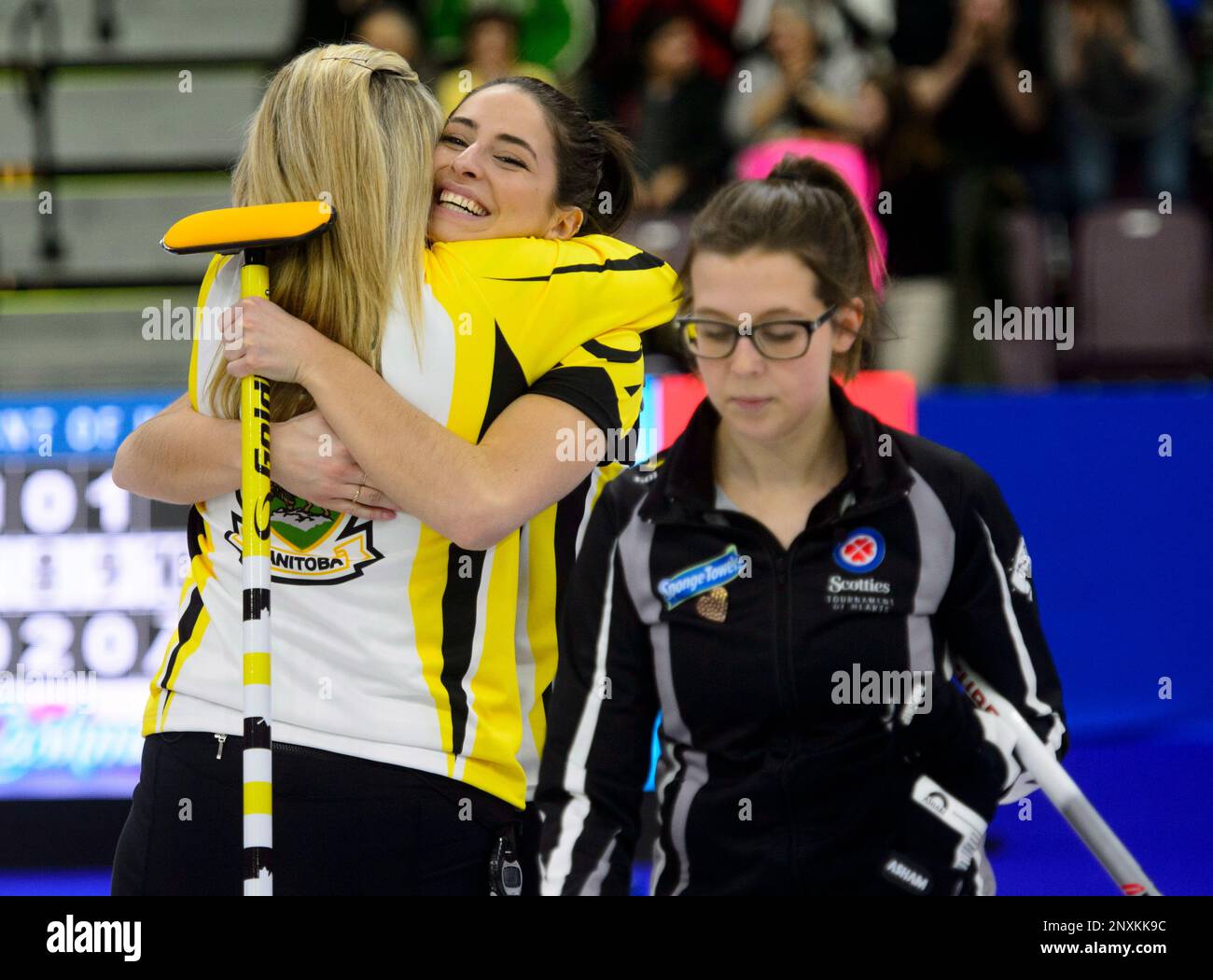 Manitoba skip Jennifer Jones, left, and third Shannon Birchard ...