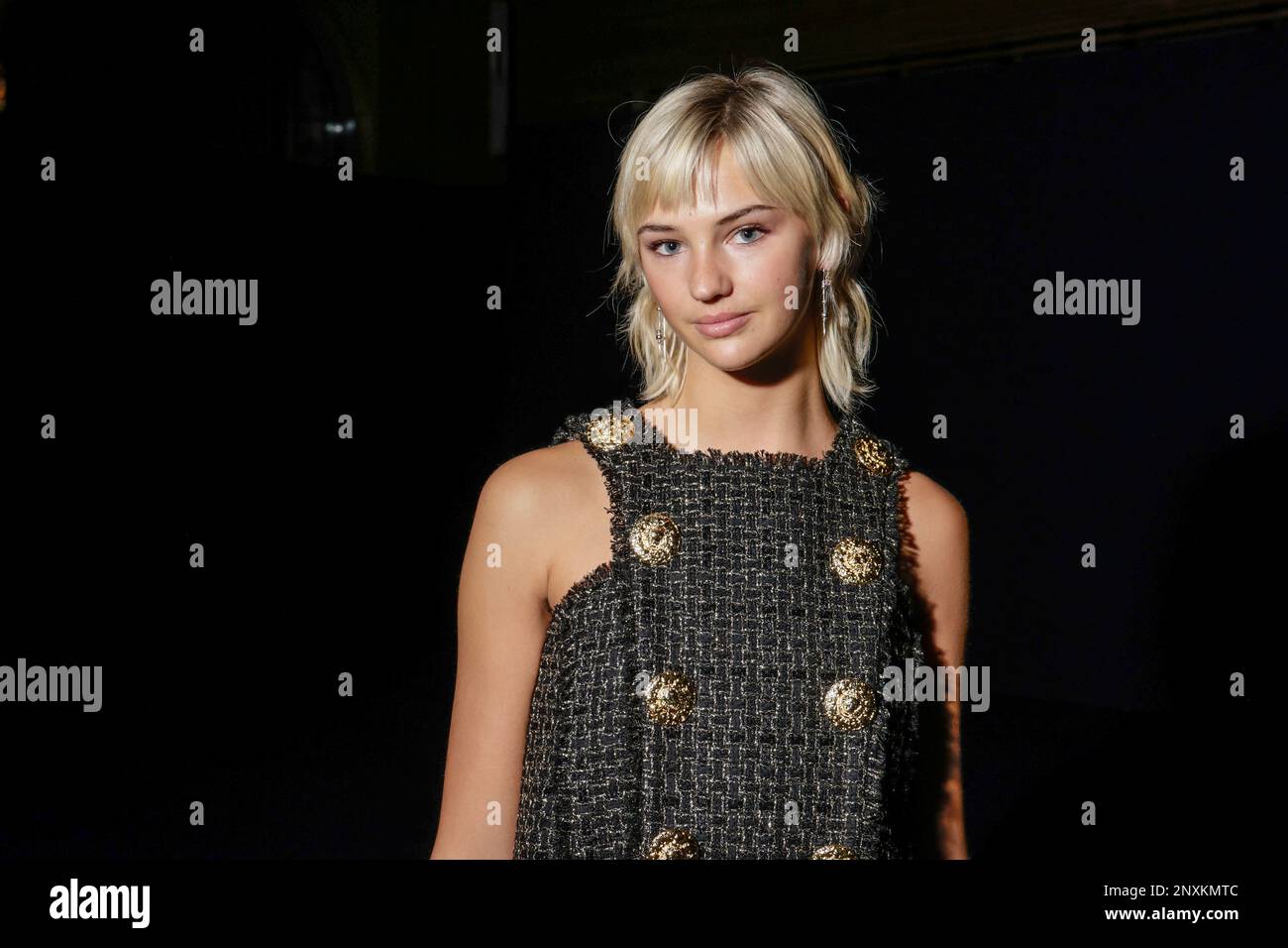 Mia Regan attends the Balmain Fall/Winter 2023-2024 ready-to-wear ...