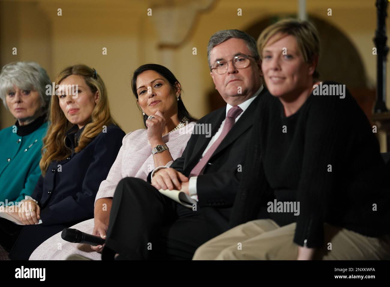 (left-right) Joanna Simpson's mother Diana Parkes, Carrie Johnson ...