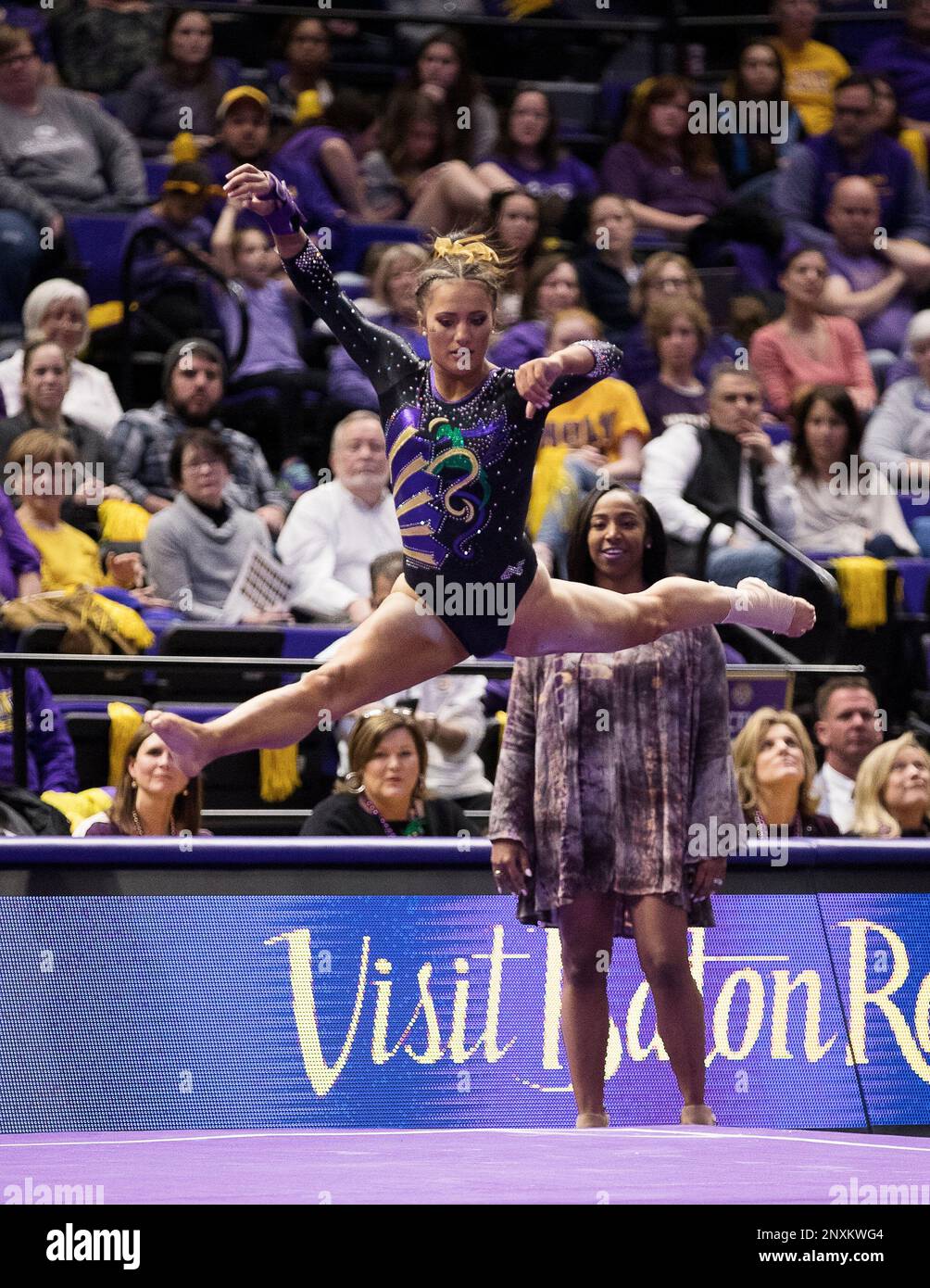 February 2, 2018: LSU gymnast Lexie Priessman performs on floor ...