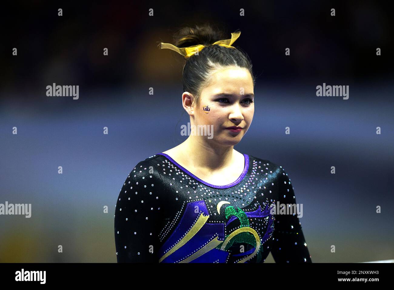 February 2, 2018: LSU gymnast Sarah Finnegan during the meet between ...