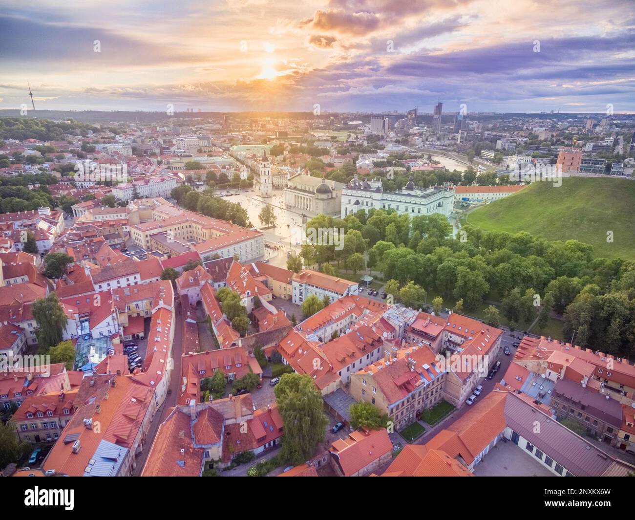 Aerial view vilnius cathedral hi-res stock photography and images - Alamy