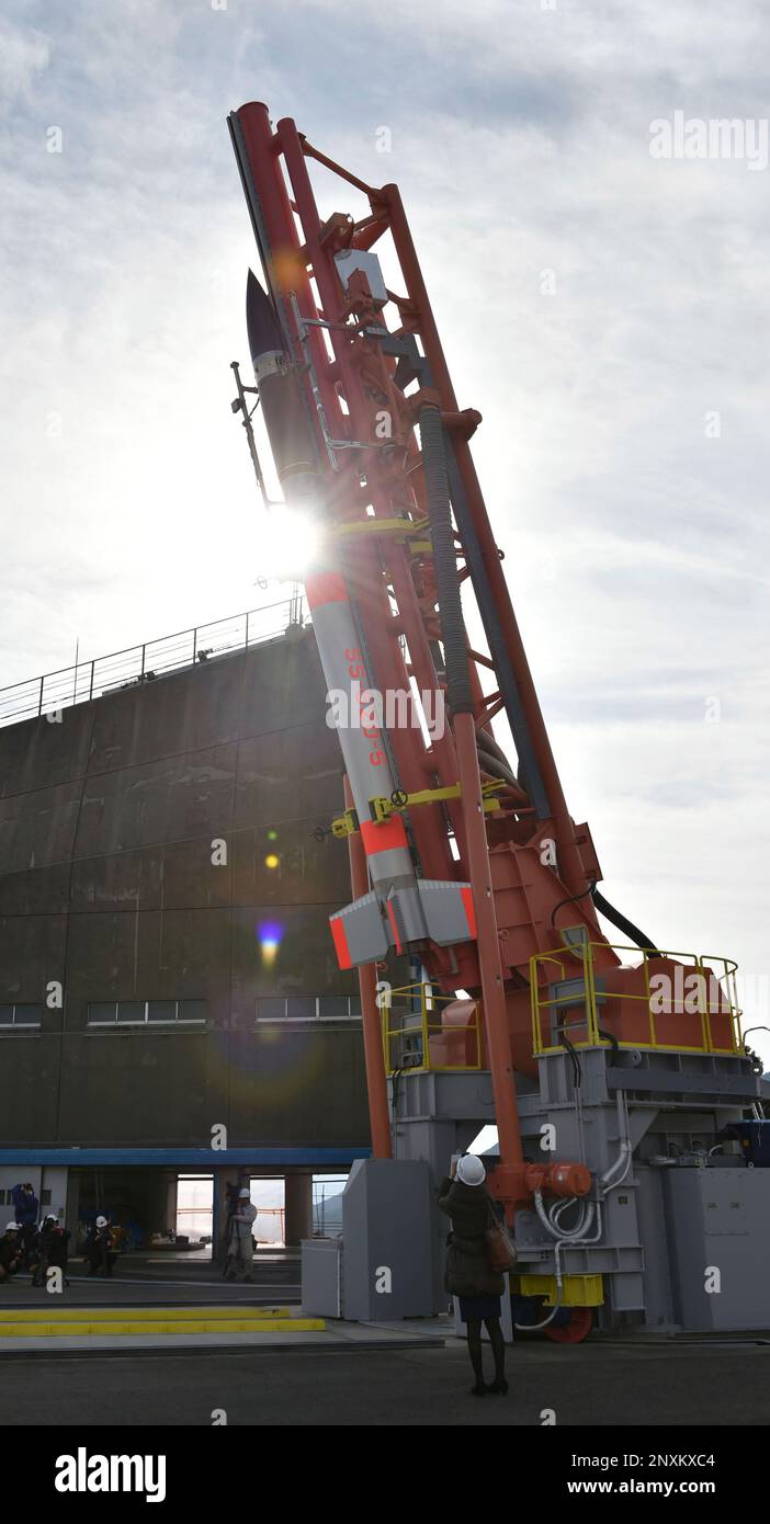 SS-520 No. 5 with a Microsatellite is shown to media at the JAXA ...