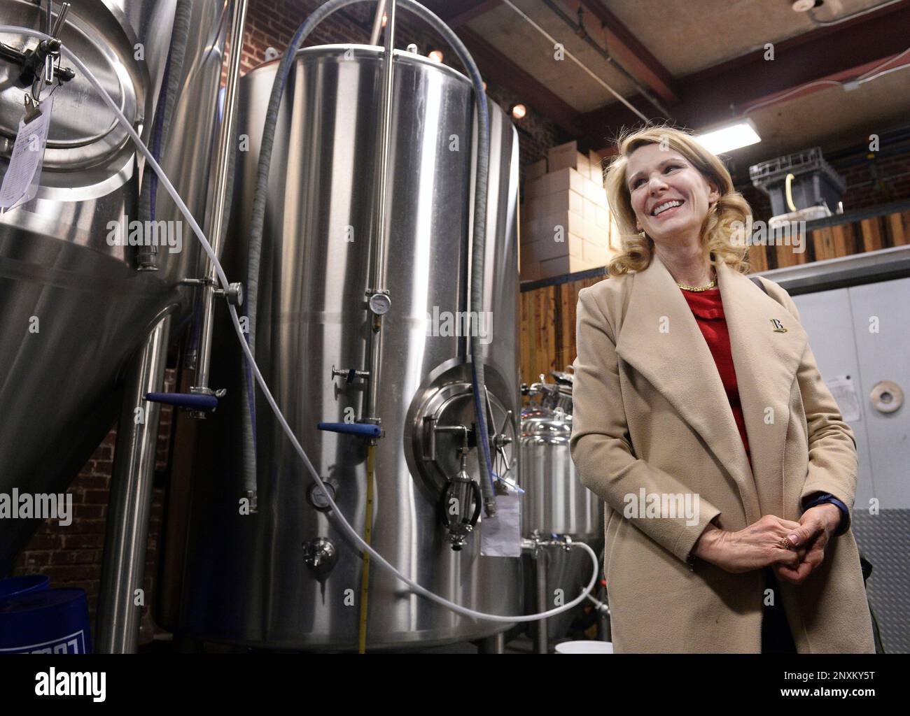 N.C. first lady Kristen Cooper takes a tour of Haw River Farmhouse Ale ...