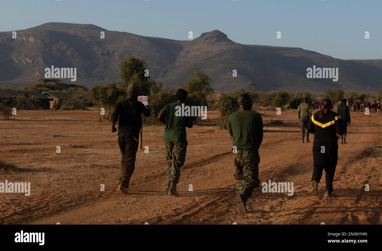 Soldiers from the Kenyan Defence Forces, Ugandan Army, and U.S. Army ...