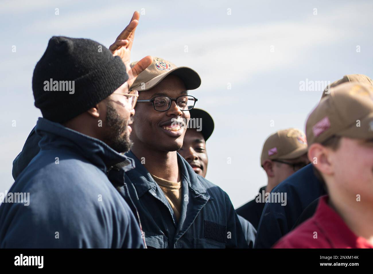 230222-N-TH560-0752 NORFOLK, Va. (Feb. 22, 2023) – Sailors ask ...