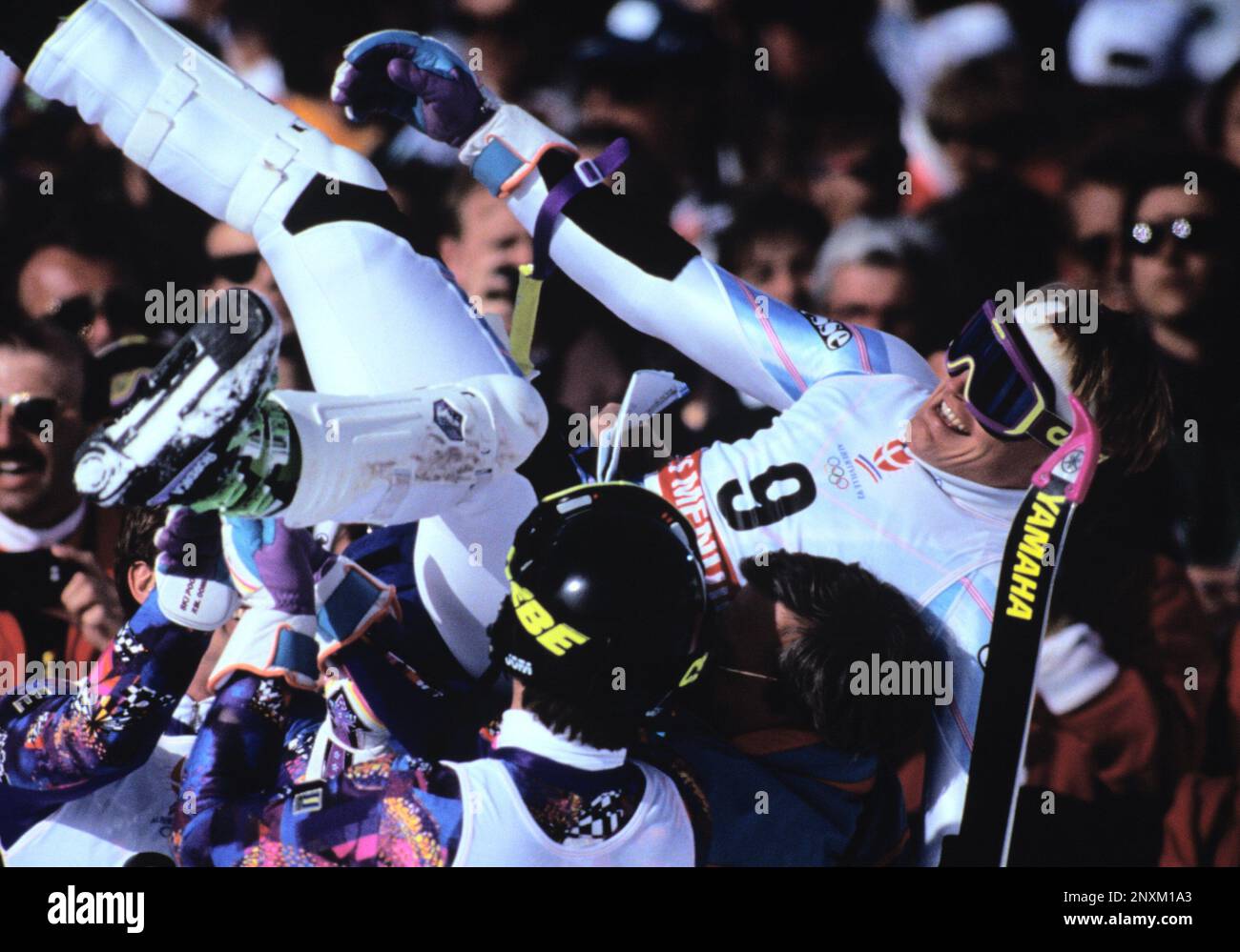 Christian Jagge of Finland celebrates a gold-medal run in the men's ...