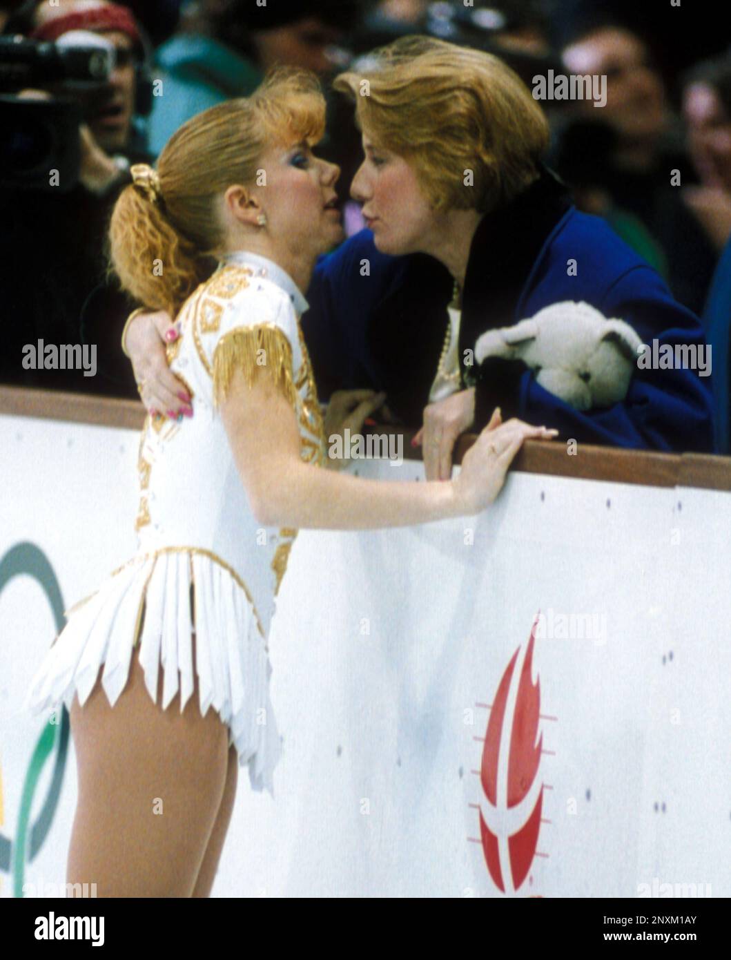 Tonya Harding skates at 1992 Winter Olympics XV, Albertville, France ...