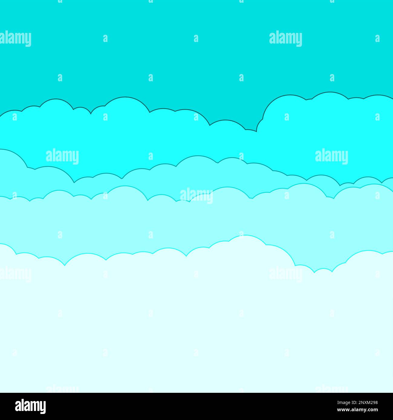 Cartoon colour clouds background illustration Stock Vector Image & Art ...