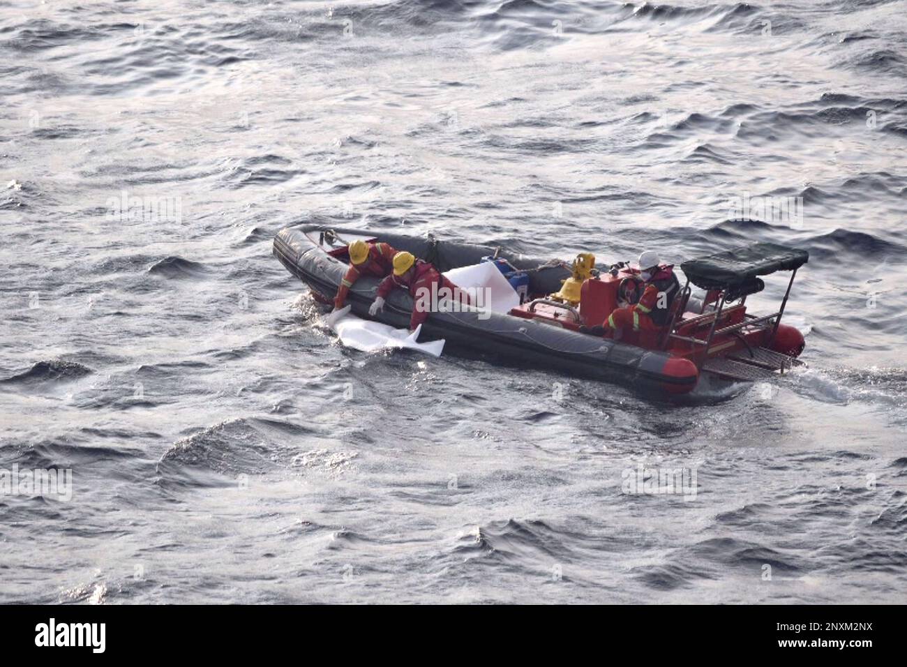 In this undated photo provided by the China Maritime Search and Rescue ...