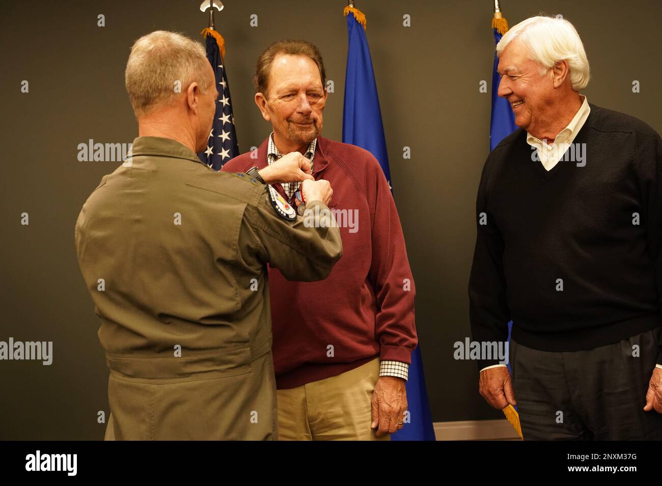 U.S. Air Force Gen. Mark Kelly (left), commander Air Combat Command ...