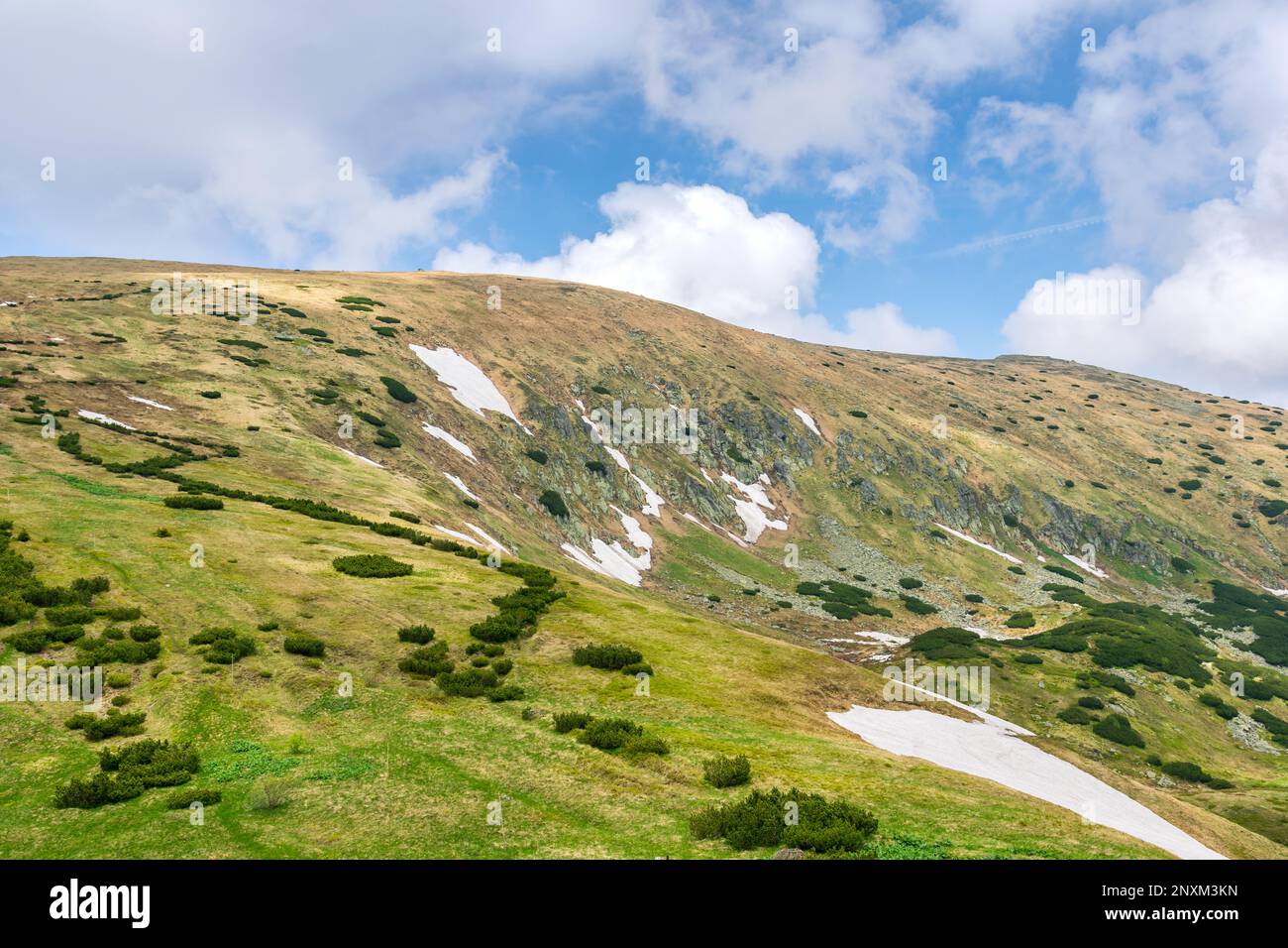 Hiking route towards Dumbier, the highest peak of the Low Tatras ...