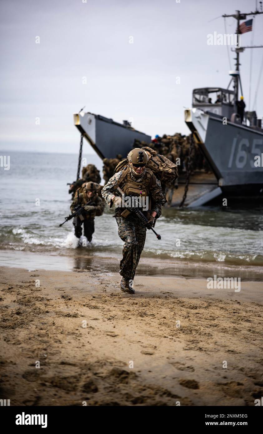U.S. Marines with 2d Battalion, 2d Marine Regiment, 2d Marine Division ...