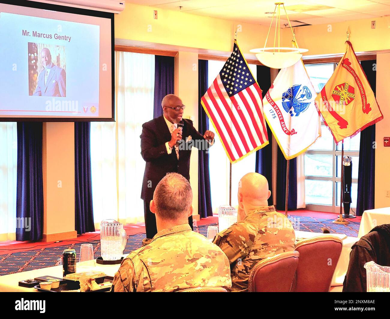 Guest speaker Marcus Gentry gives his presentation about Martin Luther ...