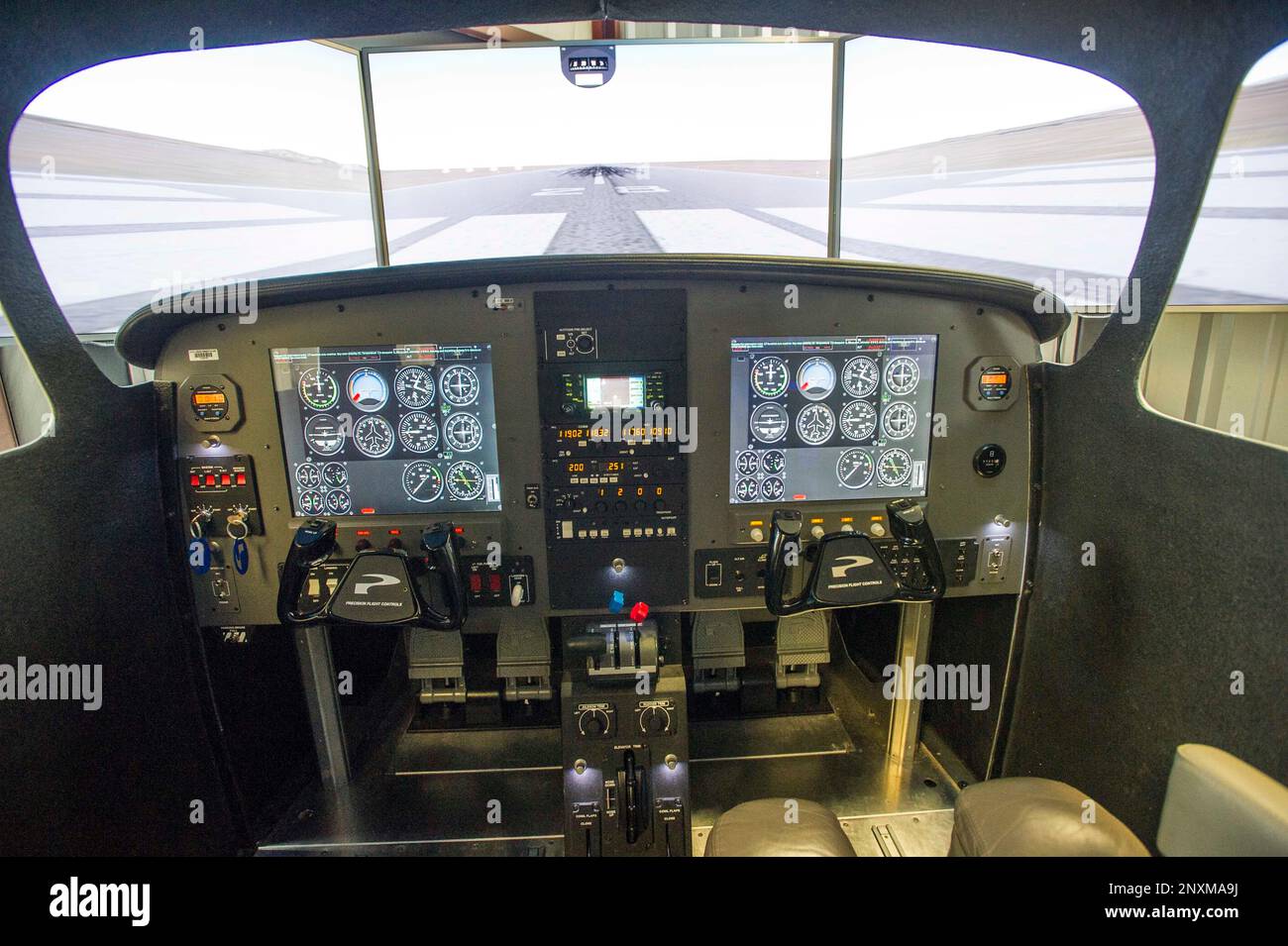 A Wednesday, Jan. 24, 2018 photo shows the cockpit area of the flight ...