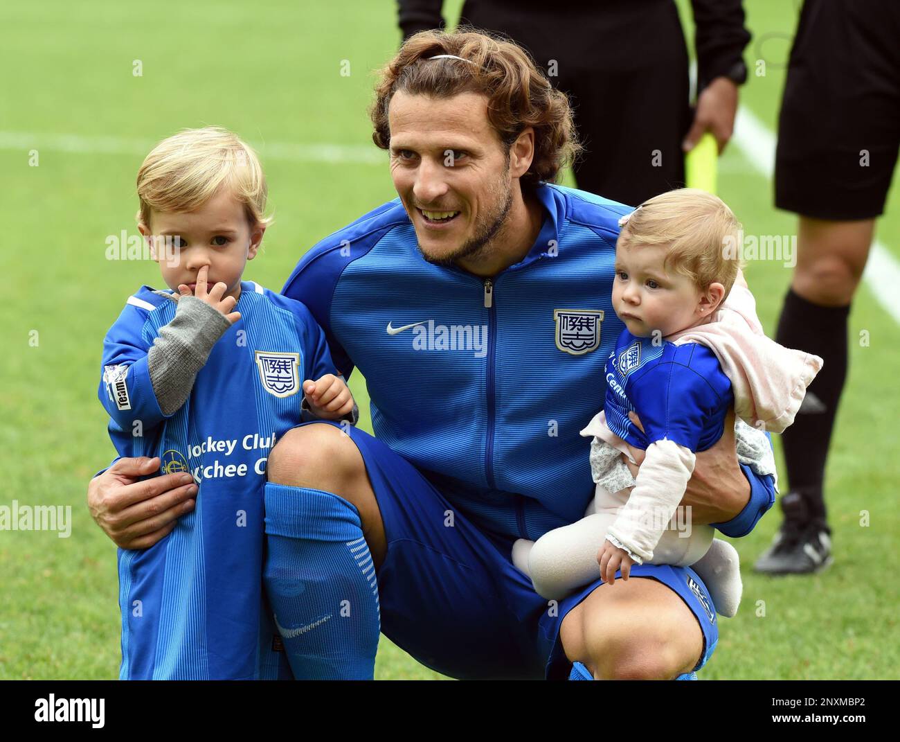 Uruguayan football player Diego Forlan Corazo is pictured with his ...