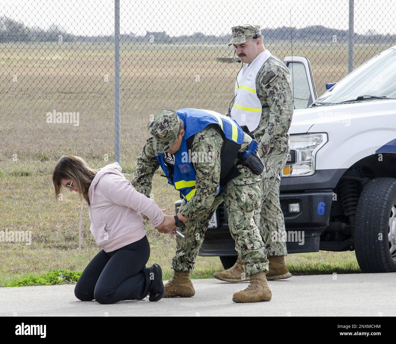 Naval Air Station Kingsville security forces chased and captured a ...
