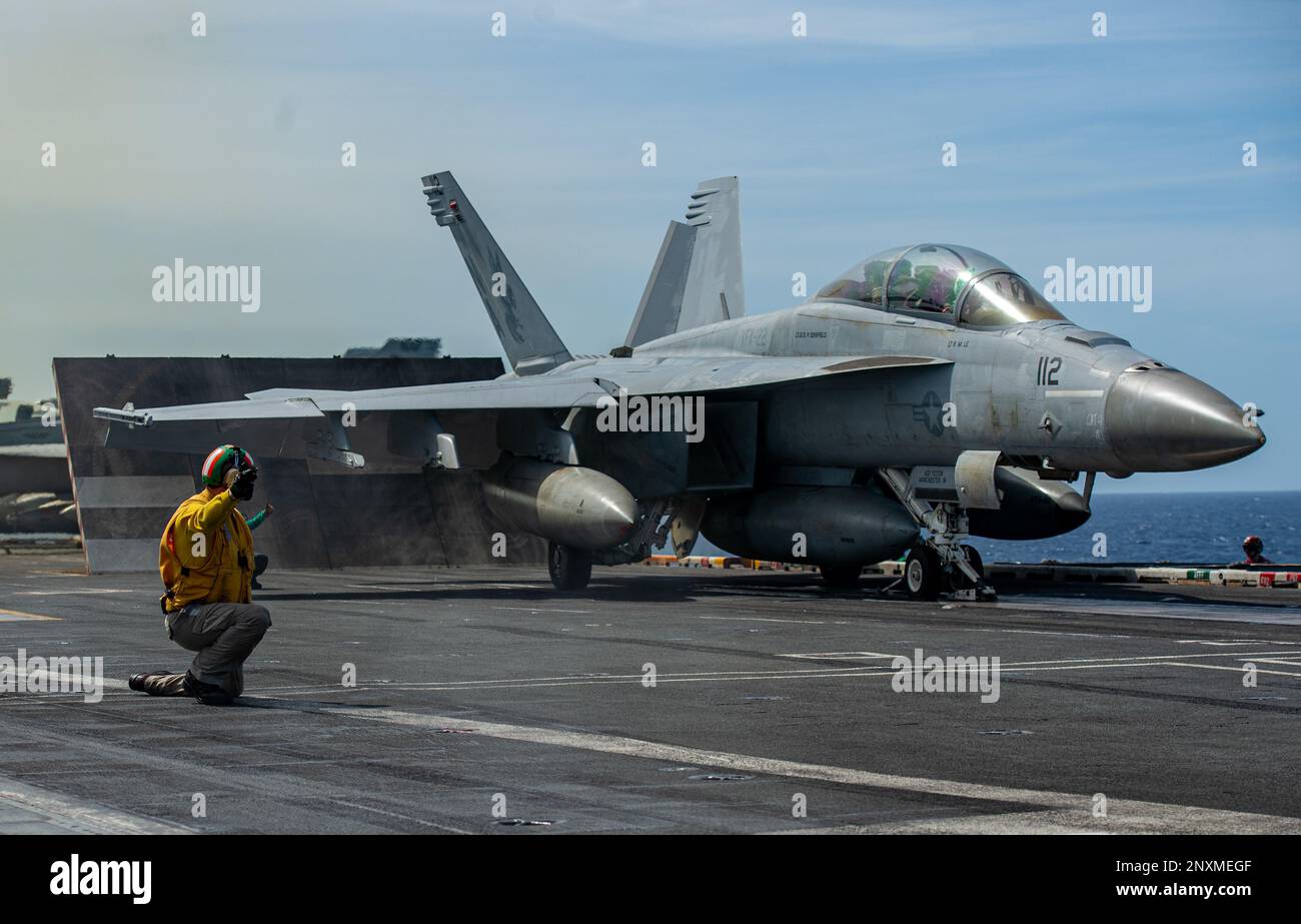 230203-N-DU622-1024 SOUTH CHINA SEA (Feb. 3, 2023) An F/A-18F Super ...