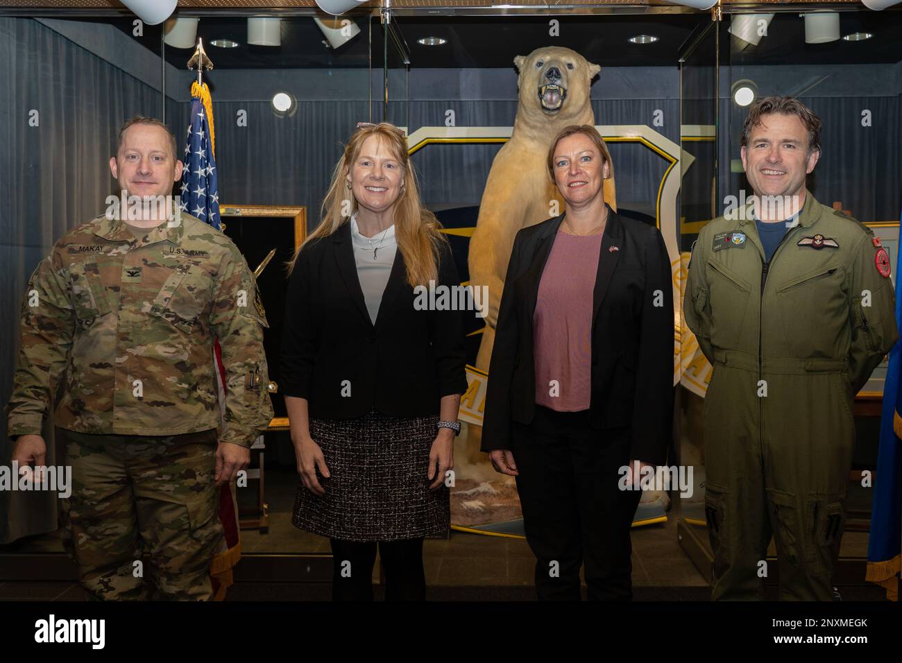 From left to right, U.S. Army Col. Don Makay, Alaskan North American ...