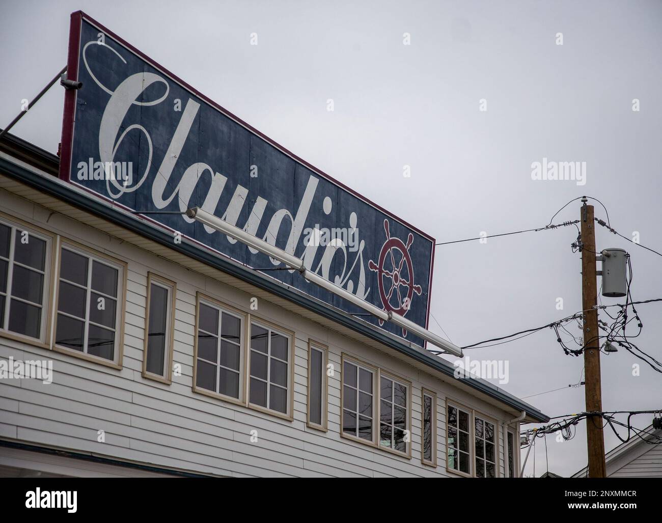 Historic restaurant in the town of Greenport, Long Island Stock Photo ...