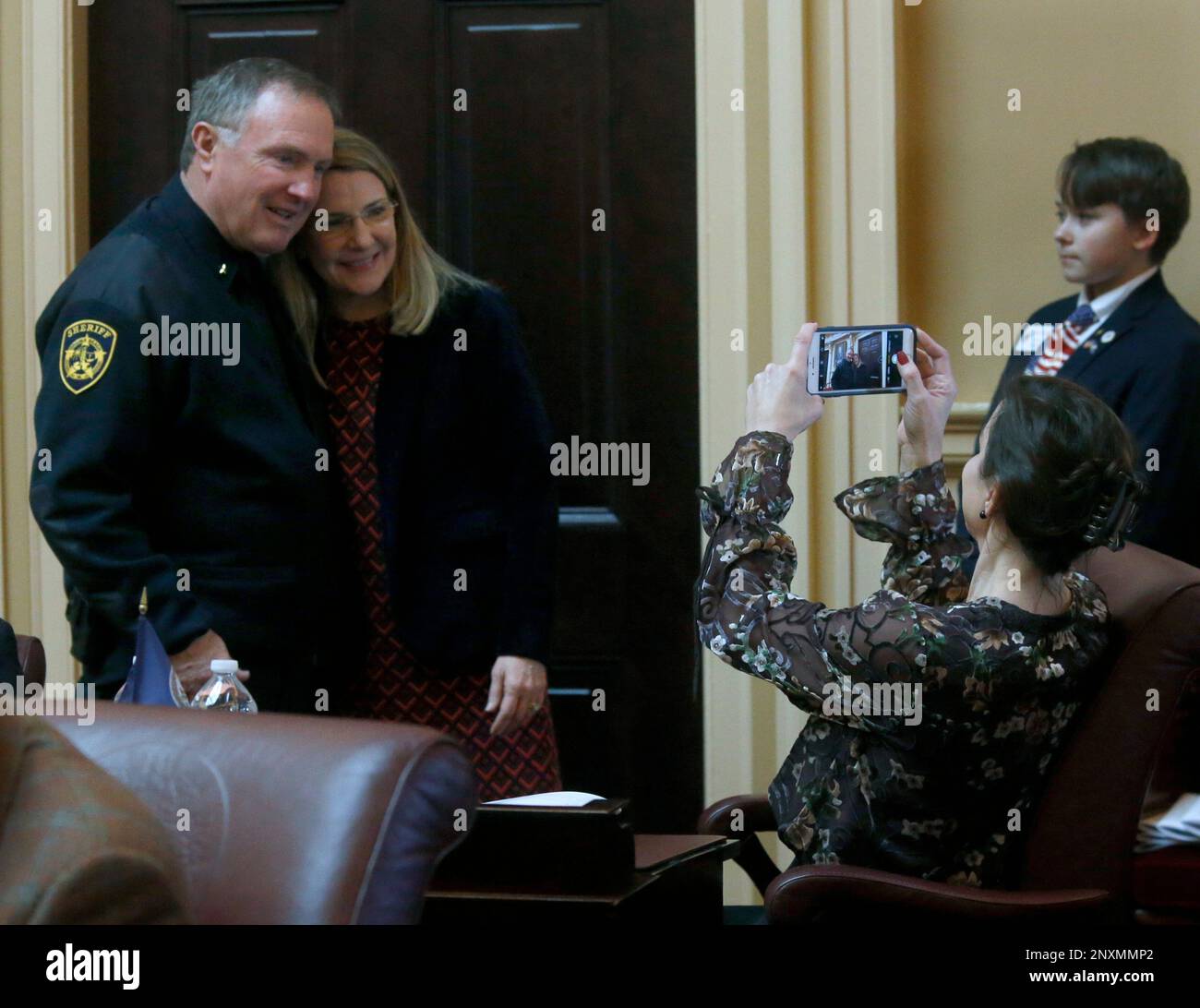 Former state senator Ken Stolle, left, now the Sheriff of Virginia ...