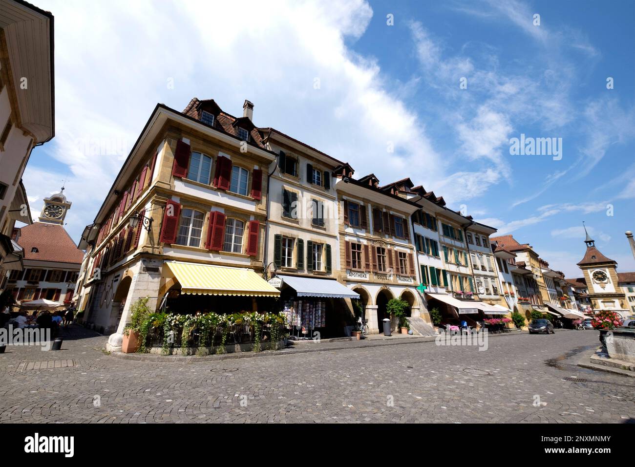Switzerland, Canton Fribourg, Murten, Morat, Old city Stock Photo - Alamy