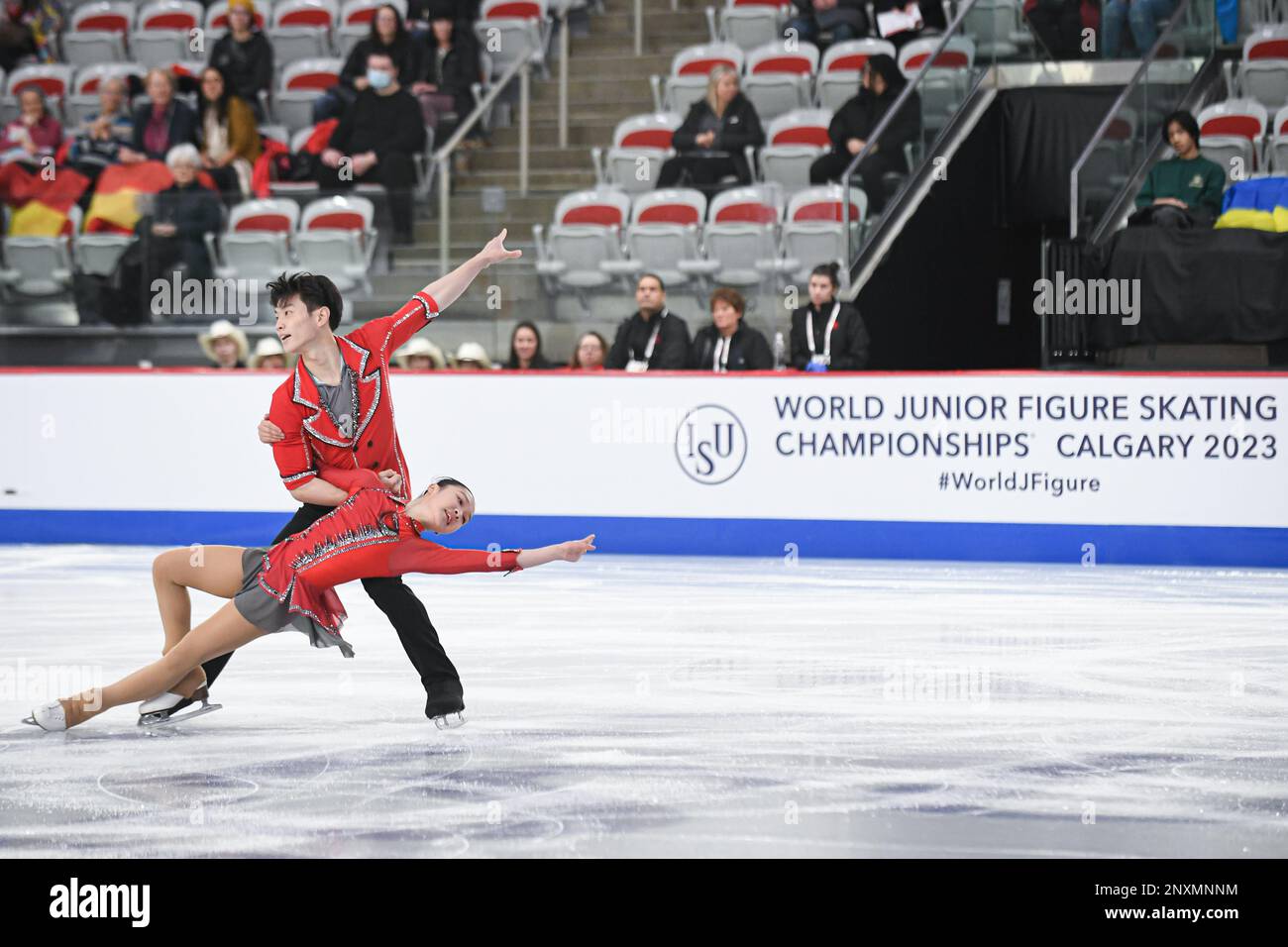 Yixi YANG & Shunyang DENG (CHN), during Junior Pairs Short Program, at ...