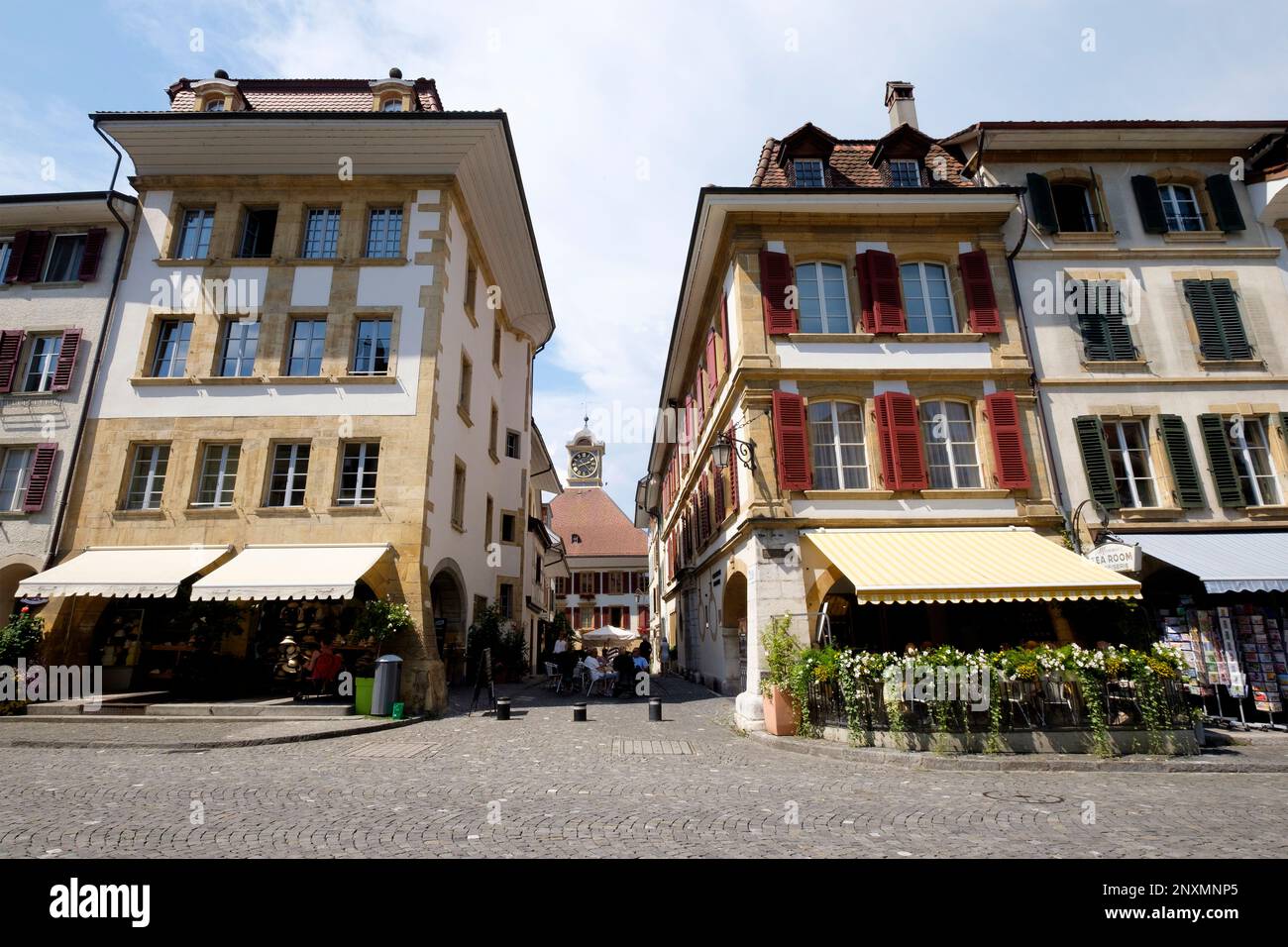 Switzerland, Canton Fribourg, Murten, Morat, Old city Stock Photo - Alamy