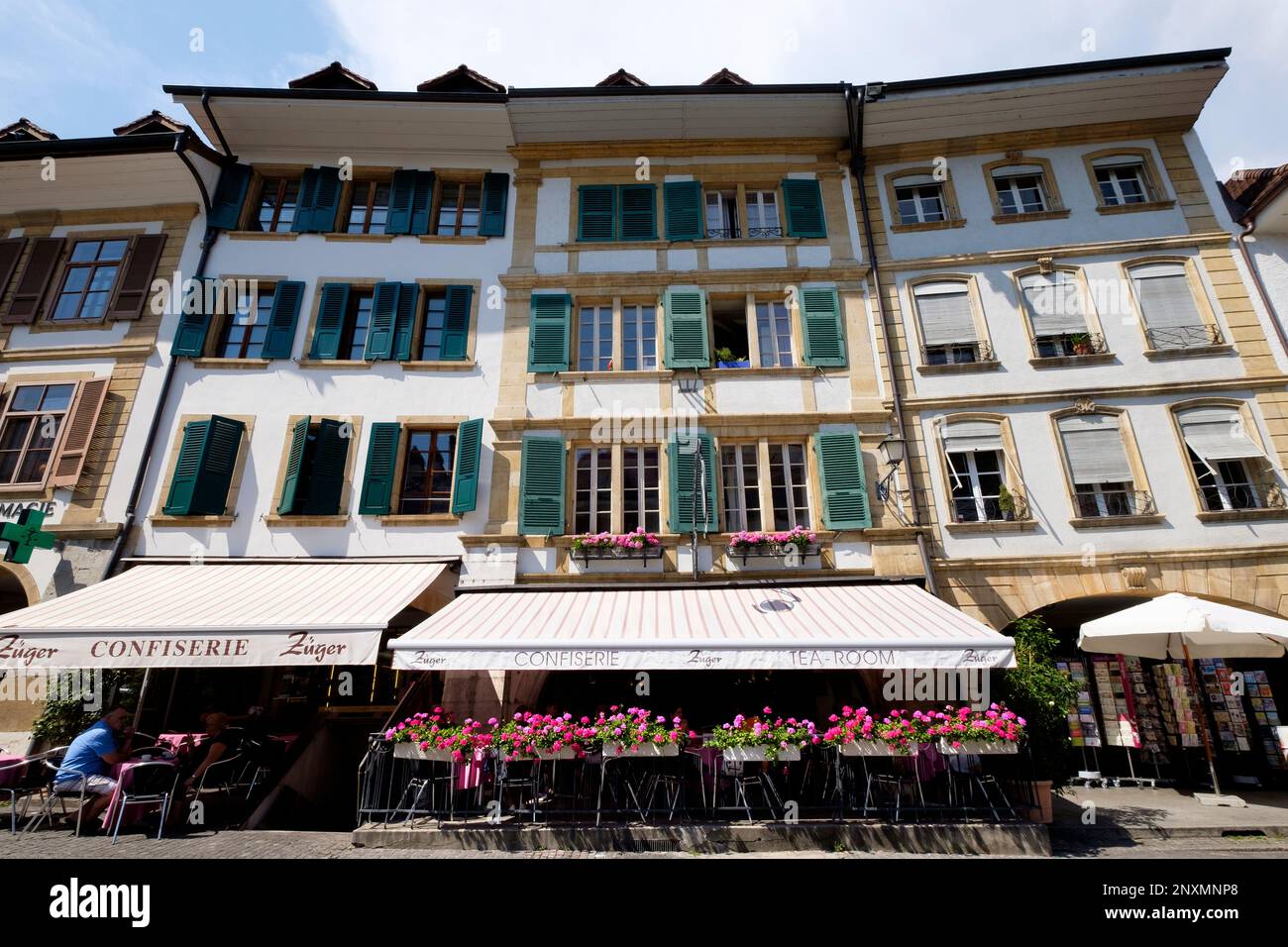 Switzerland, Canton Fribourg, Murten, Morat, Old city Stock Photo - Alamy