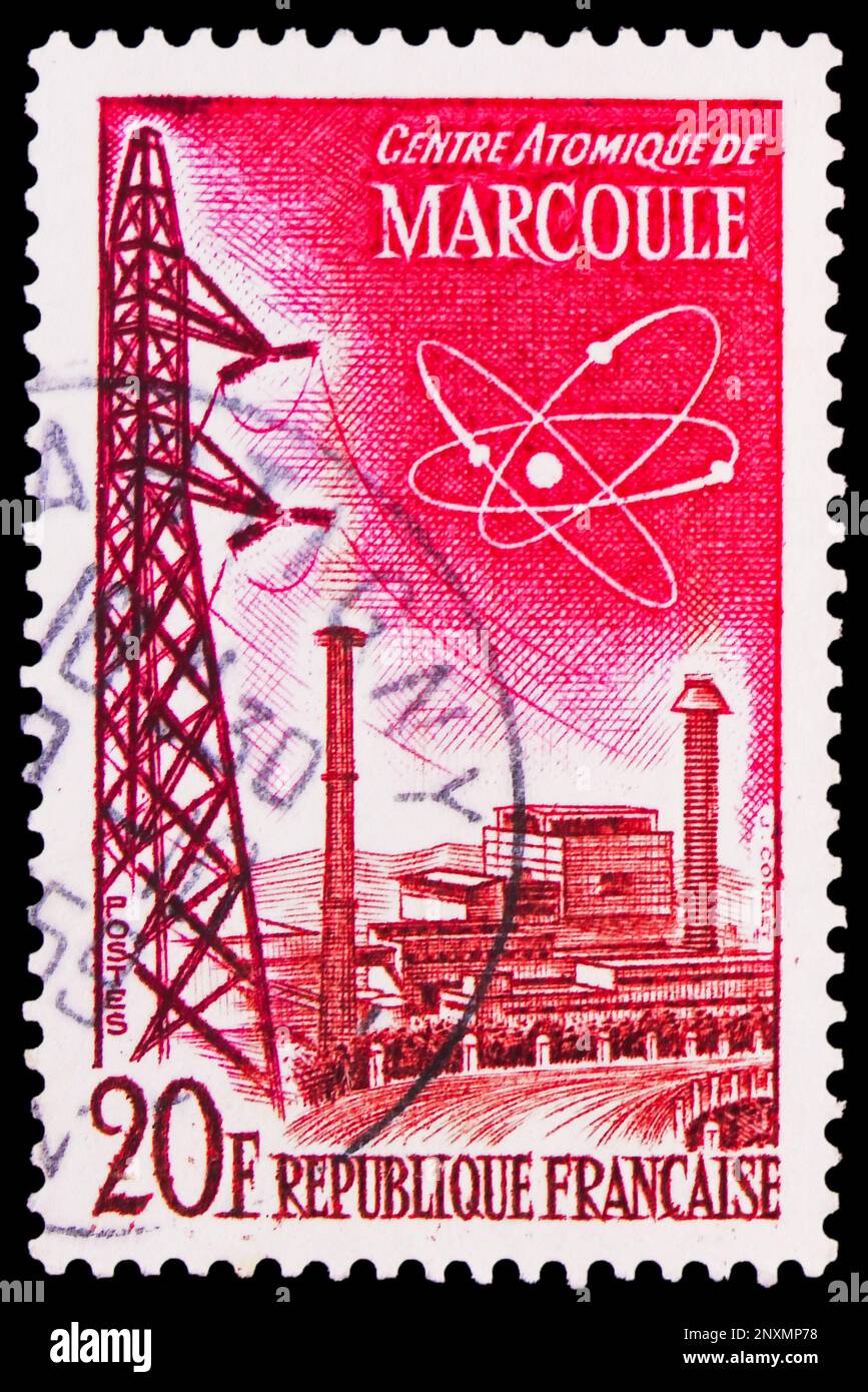 MOSCOW, RUSSIA - FEBRUARY 15, 2023: Postage stamp printed in France ...