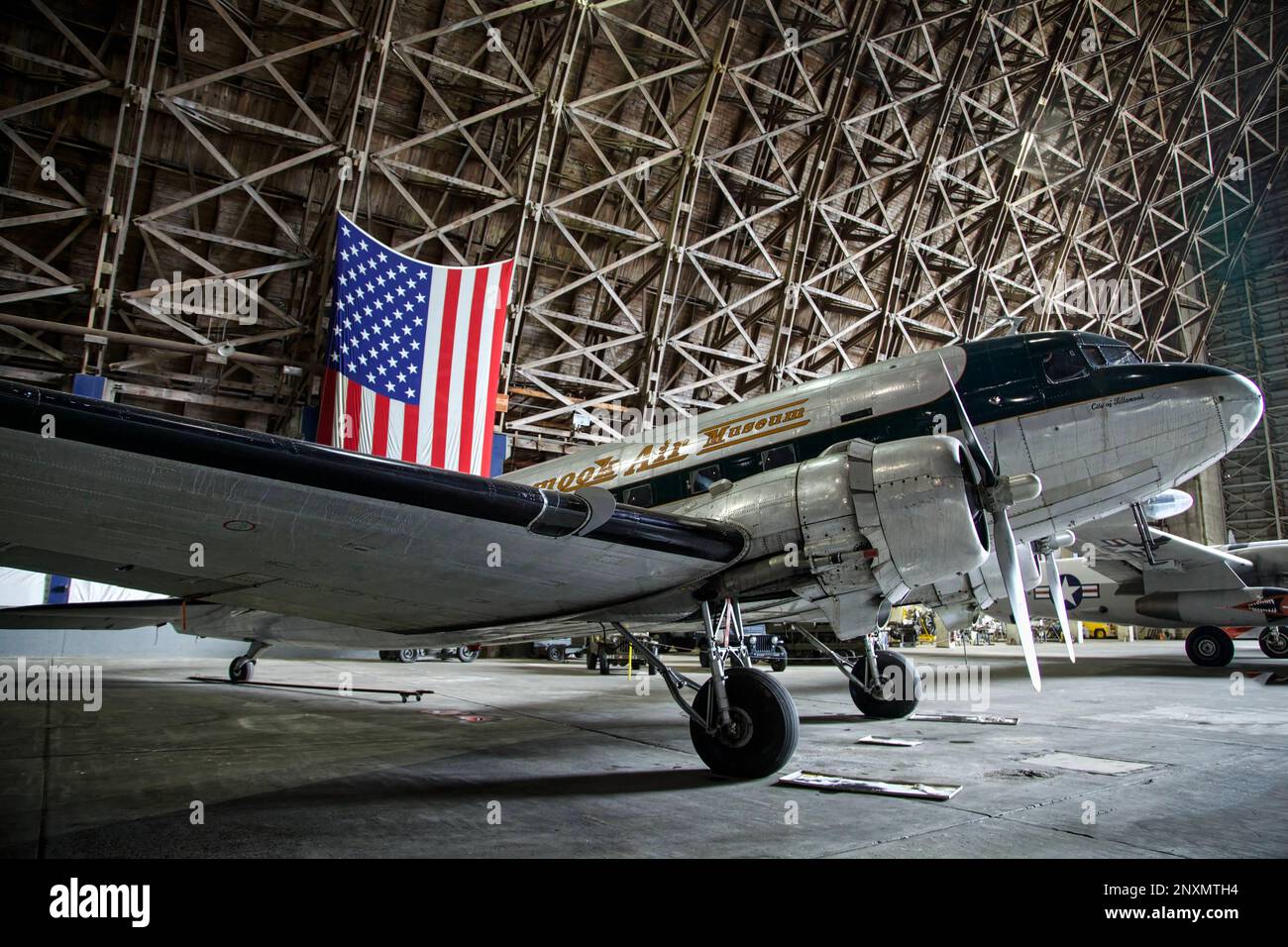 Douglas DC-3 at Tillamook Air Museum in the largest wooden structure in ...