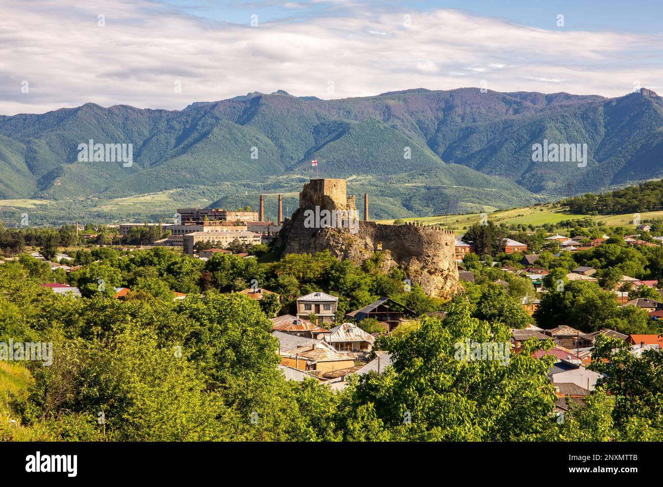 Surami fortress in Georgia, ruins of medieval castle at the top of a ...
