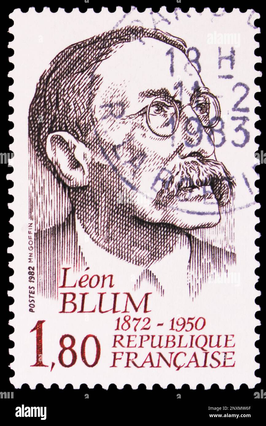 MOSCOW, RUSSIA - FEBRUARY 15, 2023: Postage stamp printed in France ...
