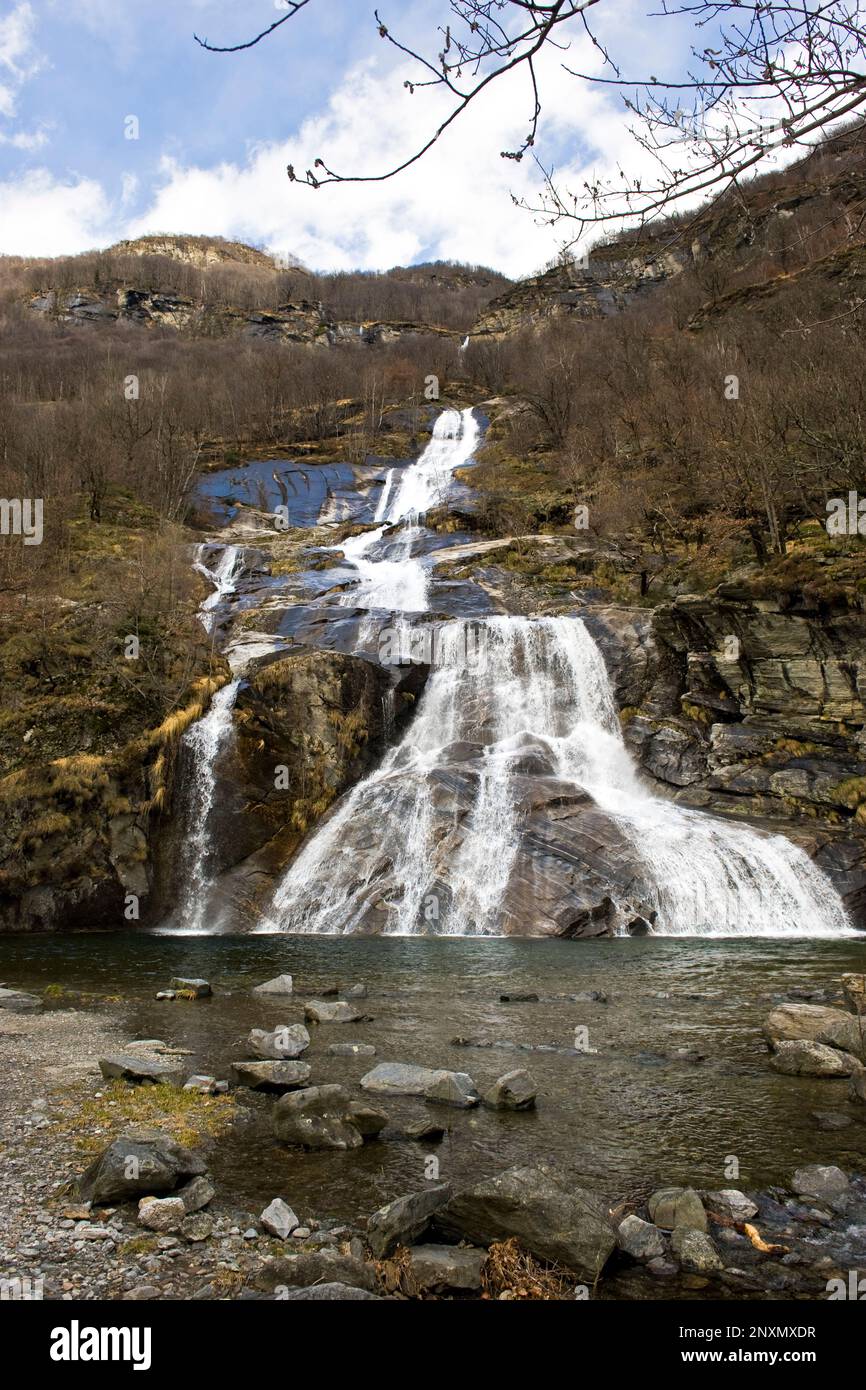 Waterfall, Vallemaggia, Canton Ticino, Switzerland Stock Photo - Alamy