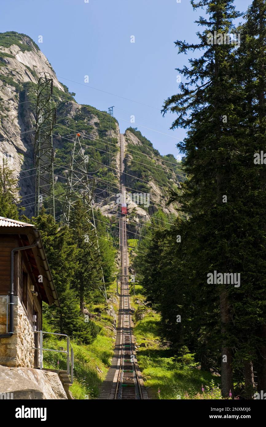 Funicular, Gelmerbahn, Canton Bern, Switzerland Stock Photo - Alamy