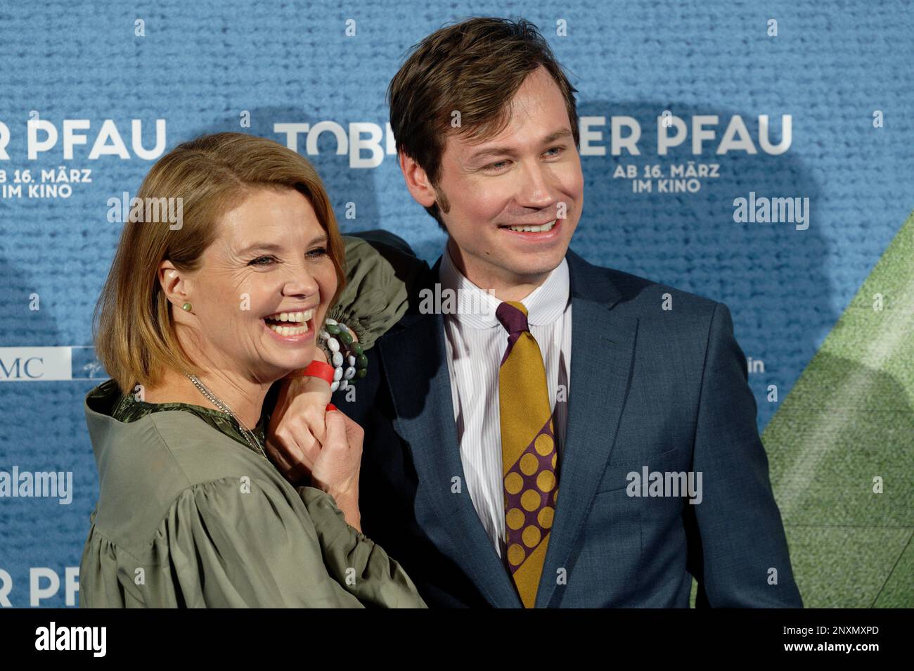 Cologne, Germany. 01st Mar, 2023. Actors Annette Frier and David Kross ...