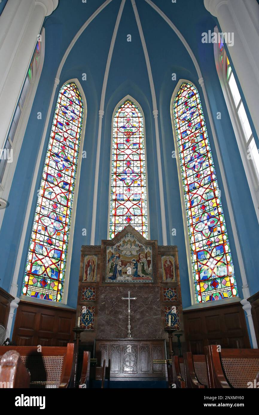 The stained glass windows in St Andrew’s Cathedral’s apse – the end of ...