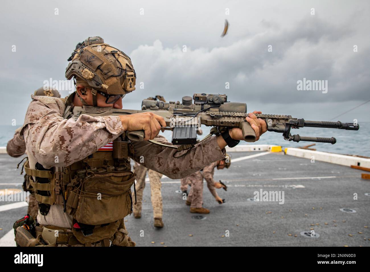 SOUTH CHINA SEA (Jan. 5, 2023) – A U.S. Marine with Maritime Raid Force, 13th Marine ...