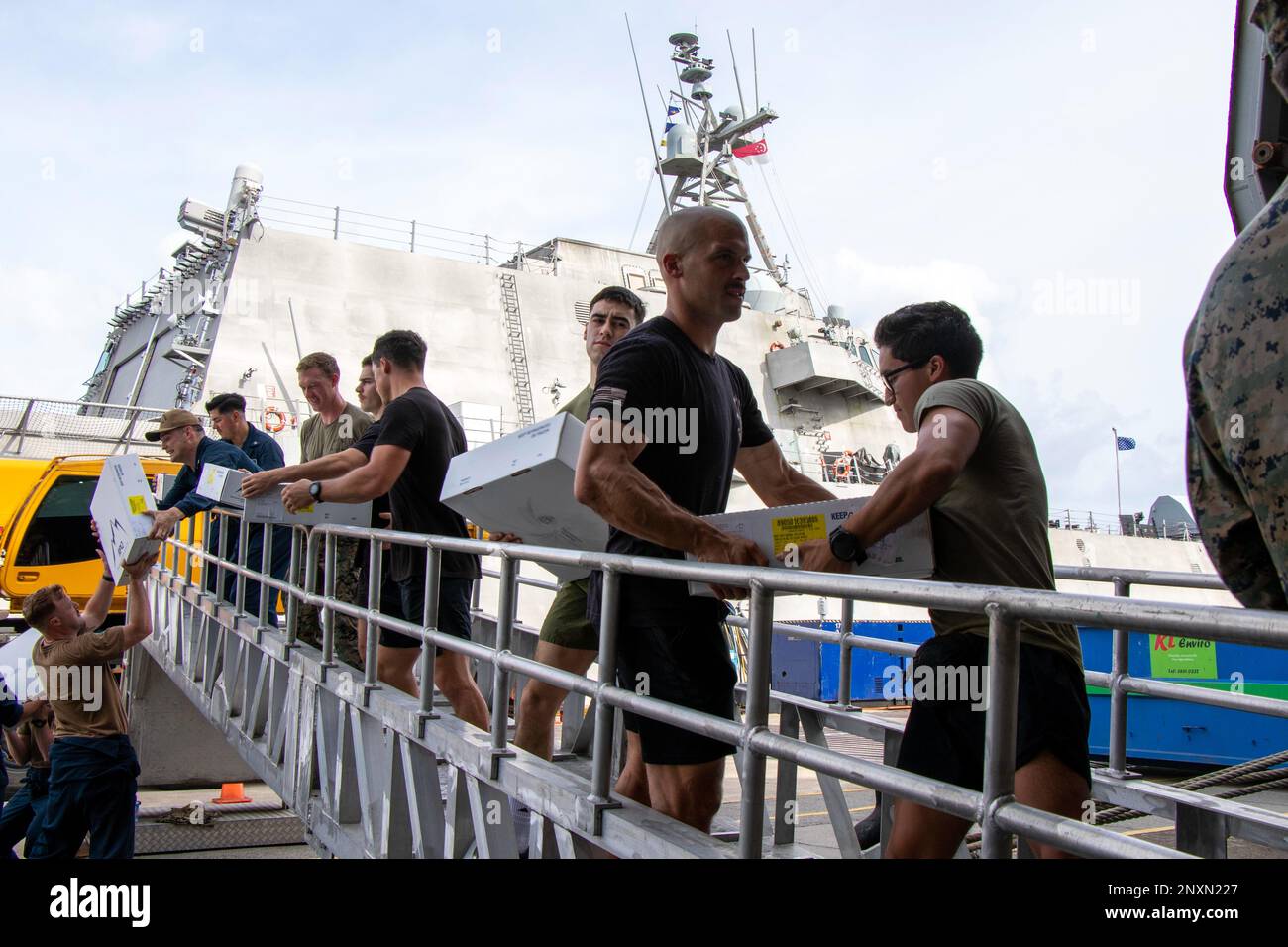 SINGAPORE (Feb. 15, 2023) – Sailors, and Marines assigned to 13th ...