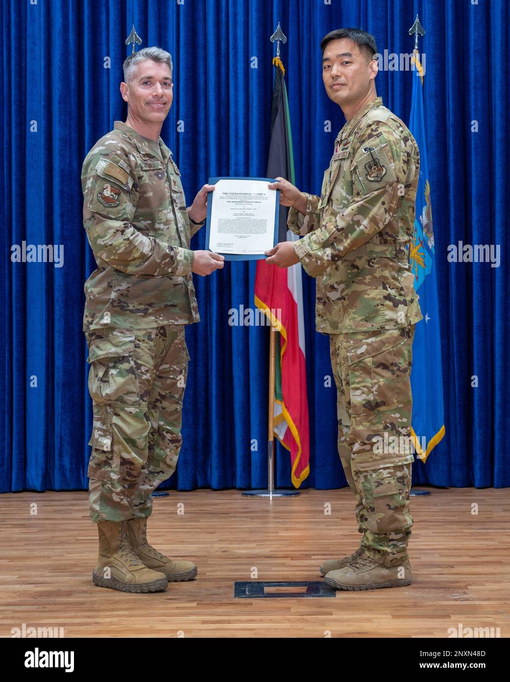 U.S. Air Force Col. George Buch, 386th Air Expeditionary Wing commander ...