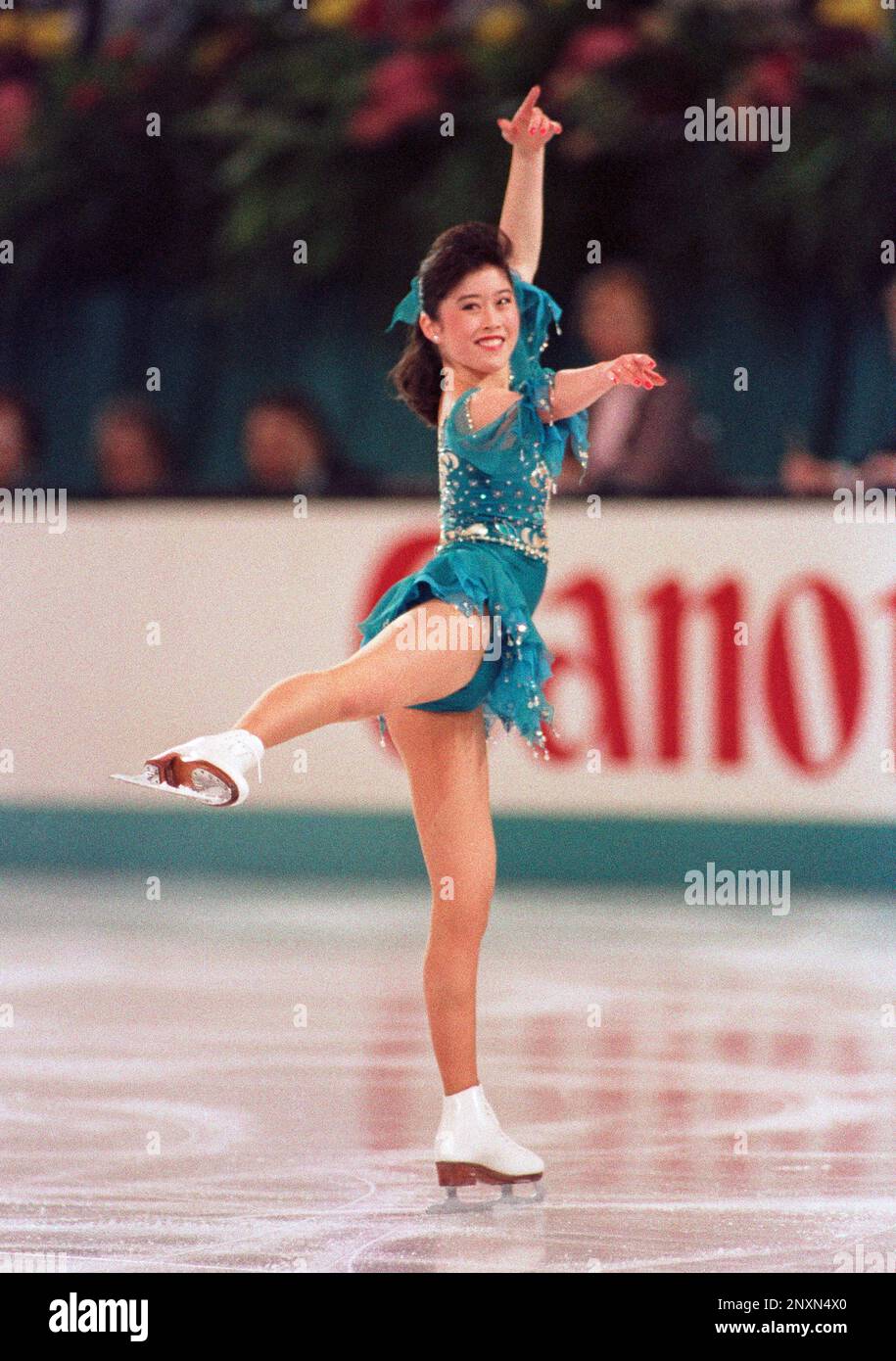 American figure skater Kristi Yamaguchi competes in the women’s ...