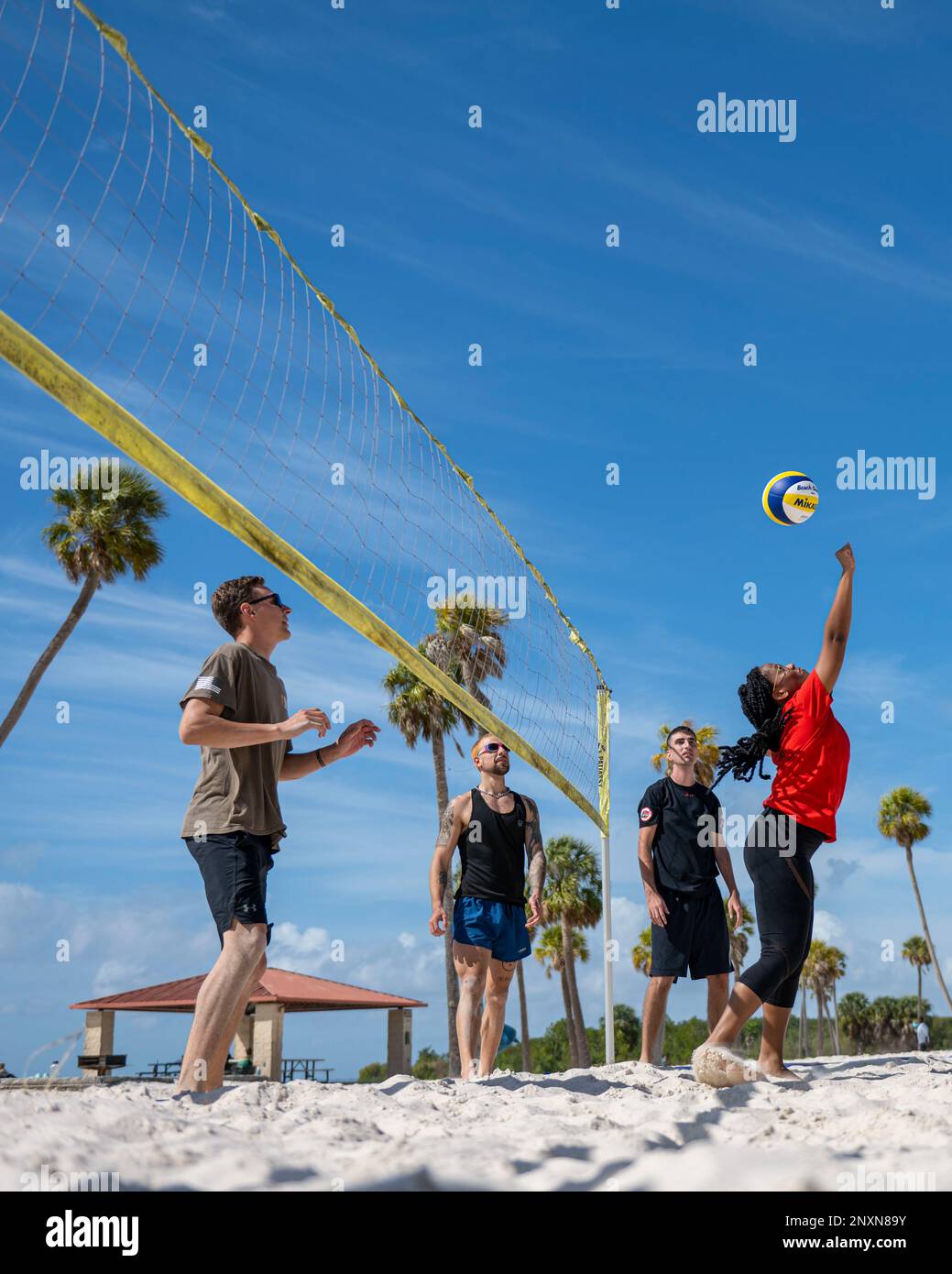 U.S. Airmen assigned to the 6th Air Refueling Wing participate in a ...