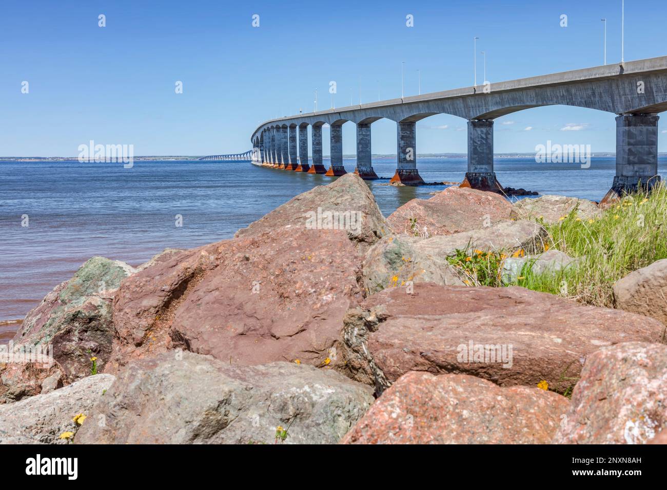At a length of 8 miles, the Confederation Bridge connects New Brunswick ...
